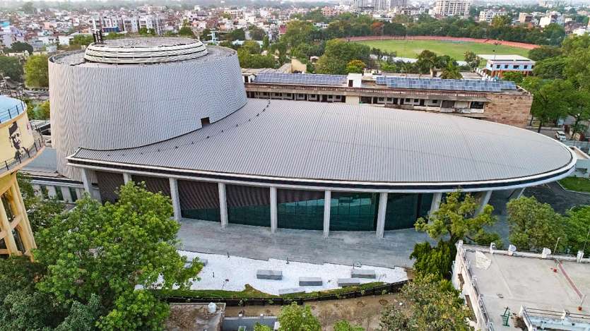 PM Modi Varanasi Rudraksh convention centre pictures Uttar Pradesh CM ...